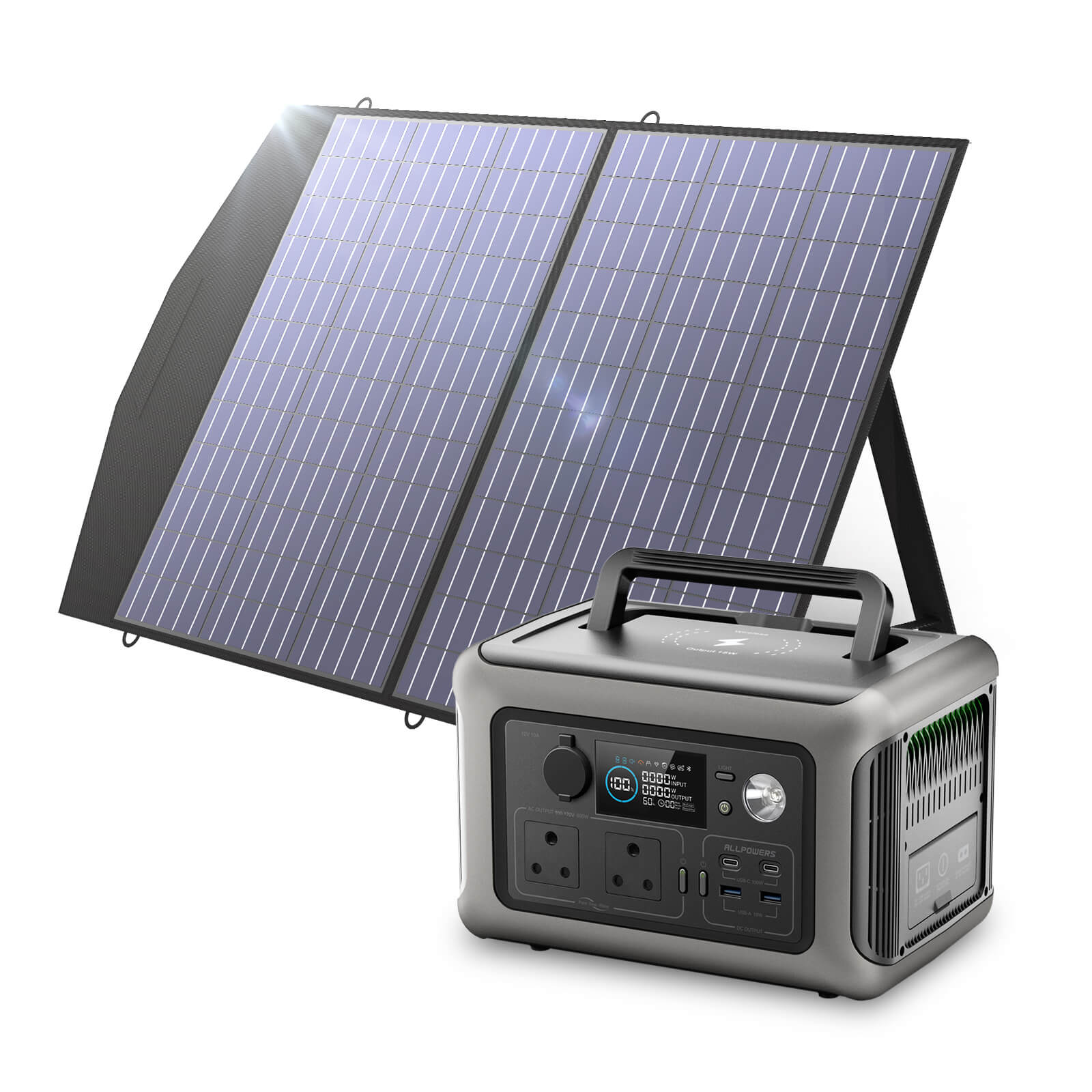 ALLPOWERS Solar Generator Kit 600W (R600 + SP027 100W Solar Panel)